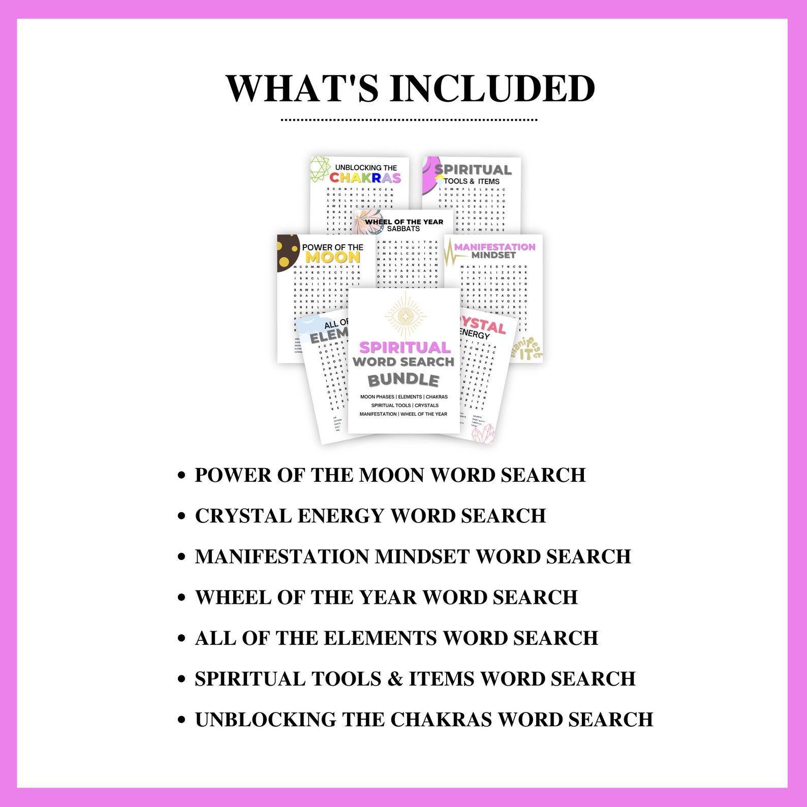 Spiritual Word Search Bundle Printable Spiritual Activity - Etsy
