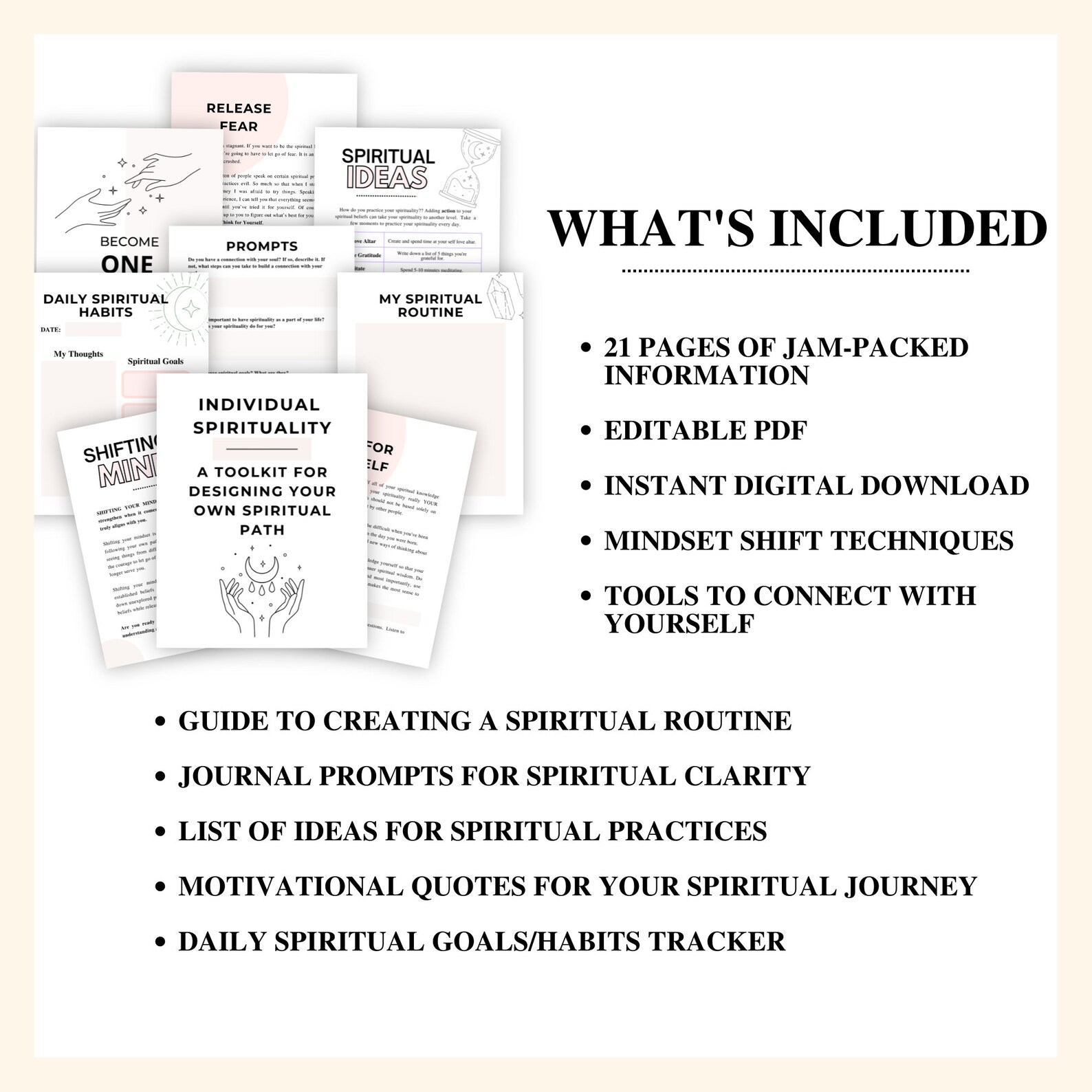 Individual Spirituality Toolkit Printable Spiritual Journey - Etsy