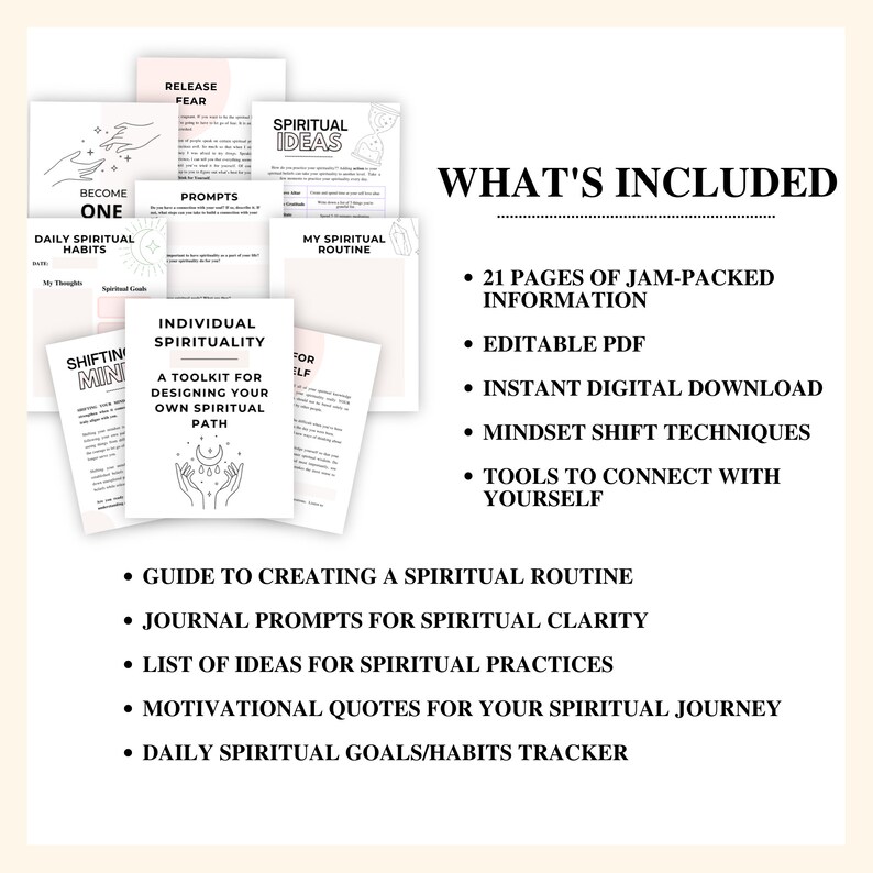Individual Spirituality Toolkit Printable Spiritual Journey - Etsy