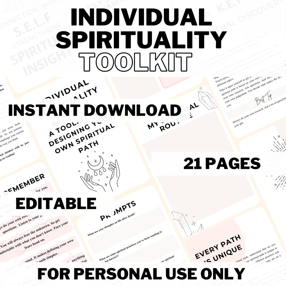 Individual Spirituality Toolkit Printable Spiritual Journey - Etsy