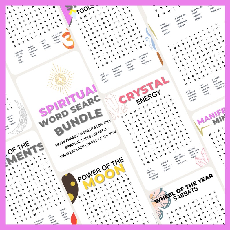 Spiritual Word Search Bundle Printable Spiritual Activity - Etsy