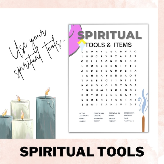 Spirtual Tools Word Search Printable spiritual Activity - Etsy