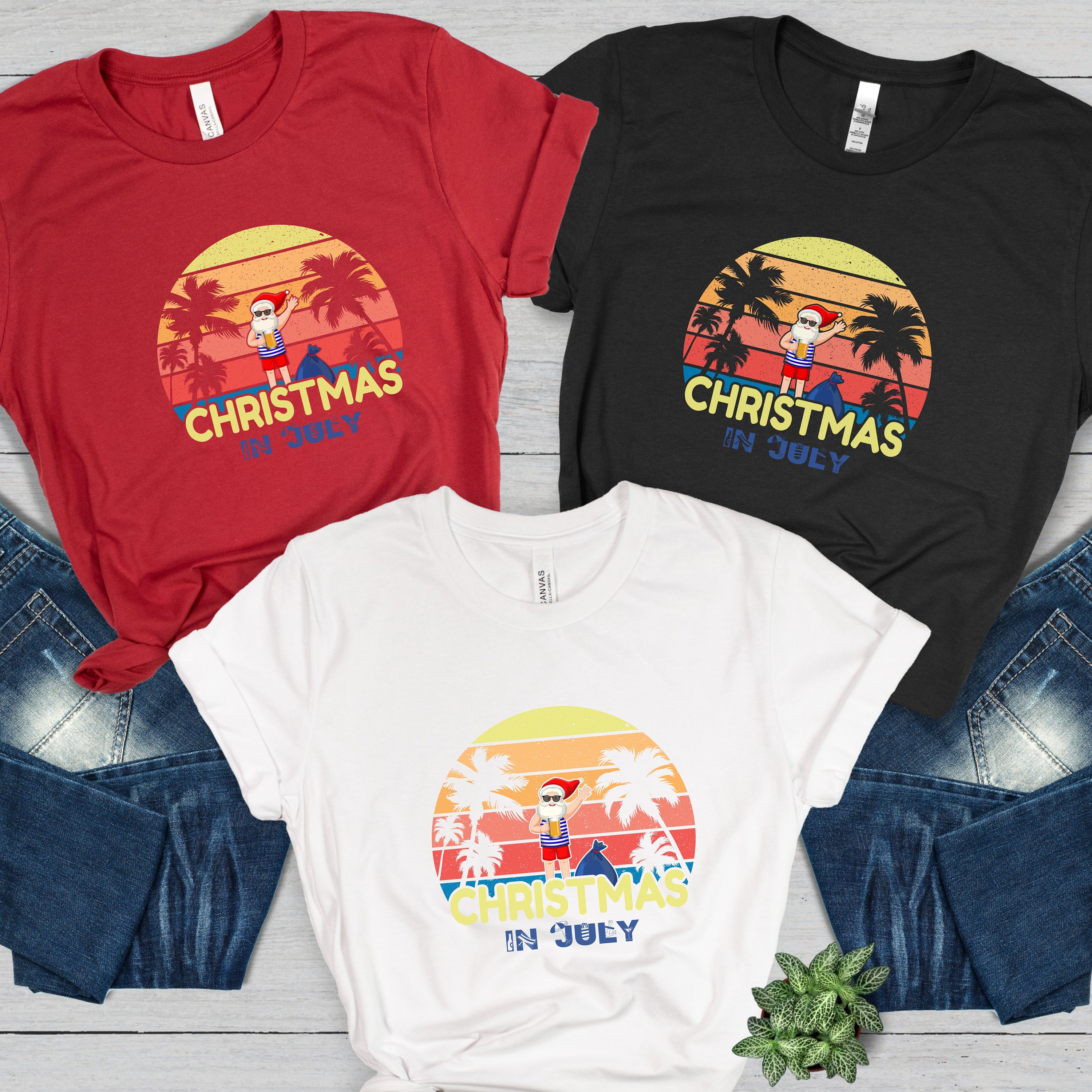 Christmas in July Tshirts July Xmas Shirts Matching - Etsy