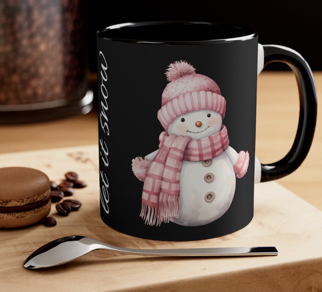 Pink Snowman Coffee Mug, Snowman Gifts, Snowman Coffee Cups, Winter ...