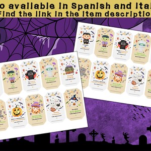 English Printable Watercolour Halloween Treat Bag Favour Tags Kids ...