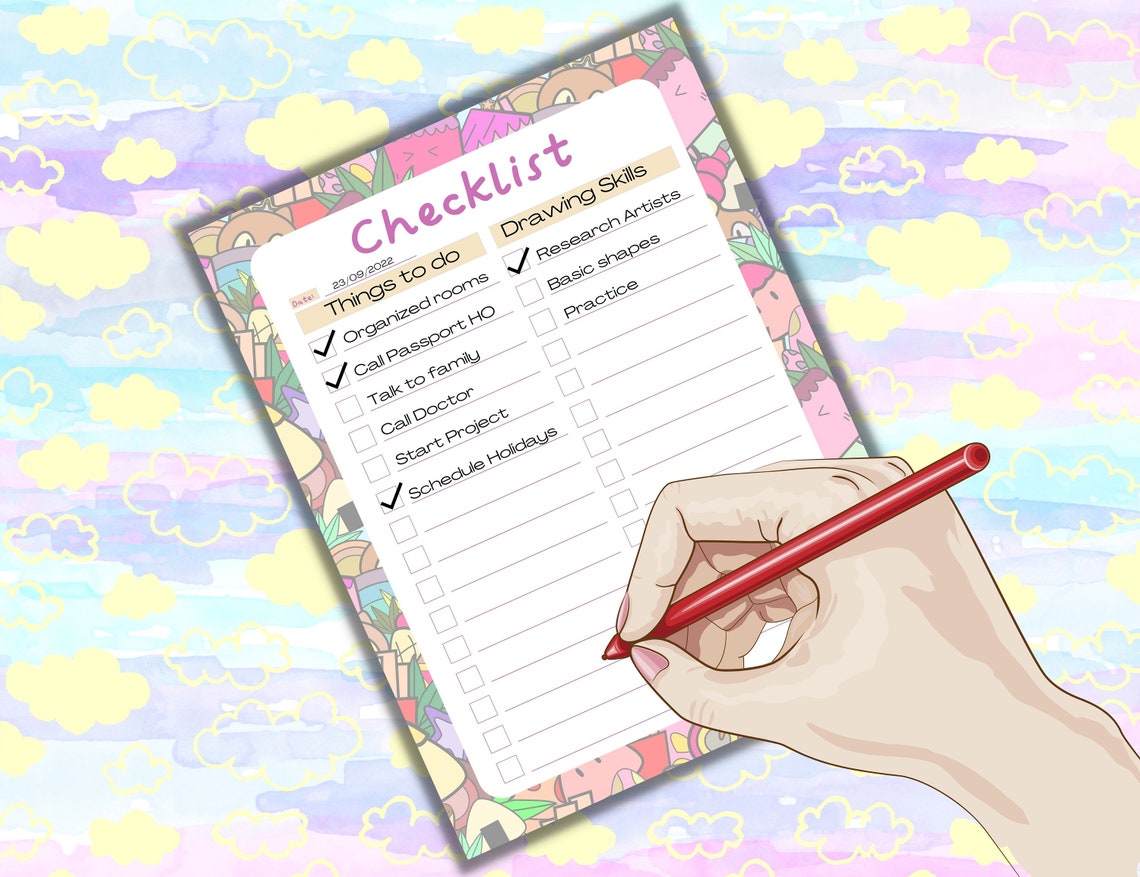 Printable Blank Checklists Different Designs Styles, to Do List ...