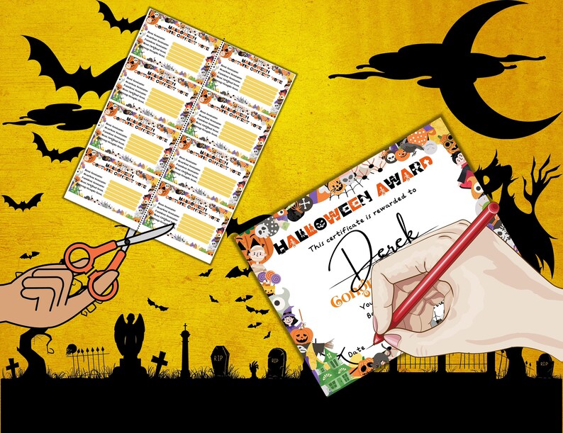 English Printable Halloween Fall Event Awards Certificates Plus Voting ...