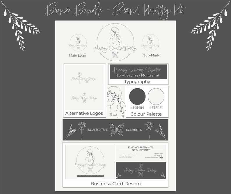 Custom Brand Identity Kits Logos, Colour Palette, 2 X Fonts, Sub-mark ...