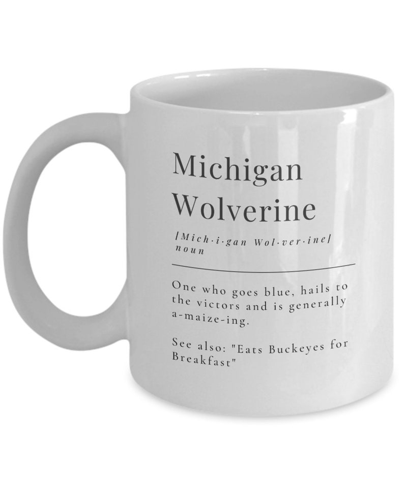 Wolverine Coffee Mug, Gift for Michigan Fan, Wolverines Football, Grad ...