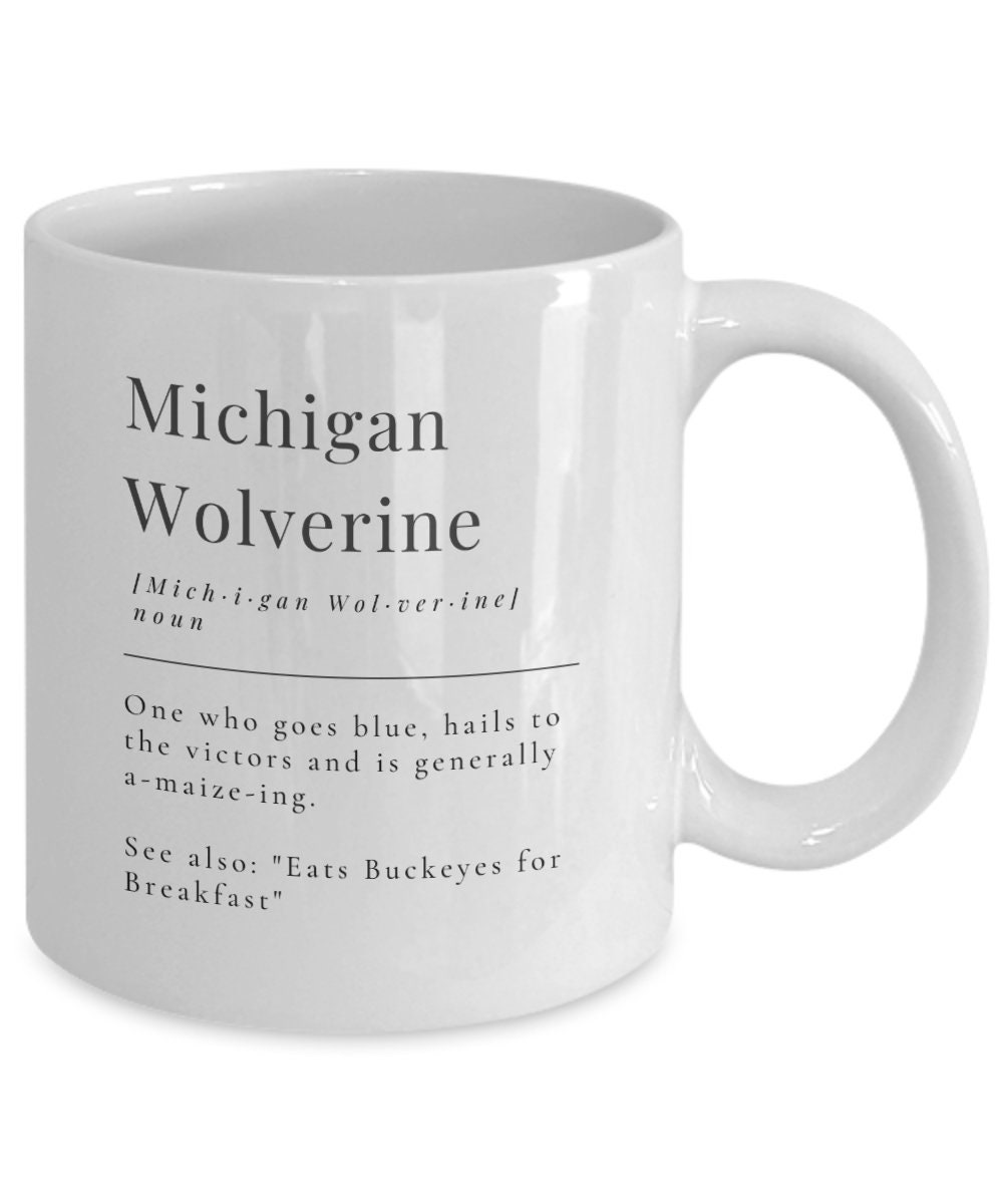 Wolverine Coffee Mug, Gift for Michigan Fan, Wolverines Football, Grad ...