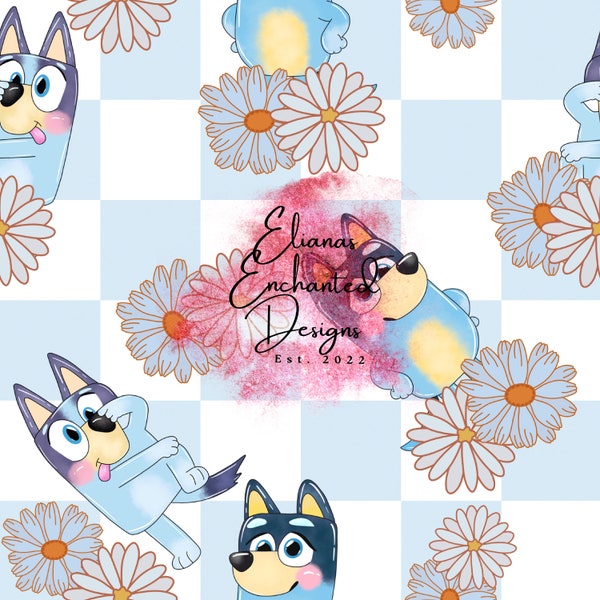 Bluey With Daisys Png - Etsy