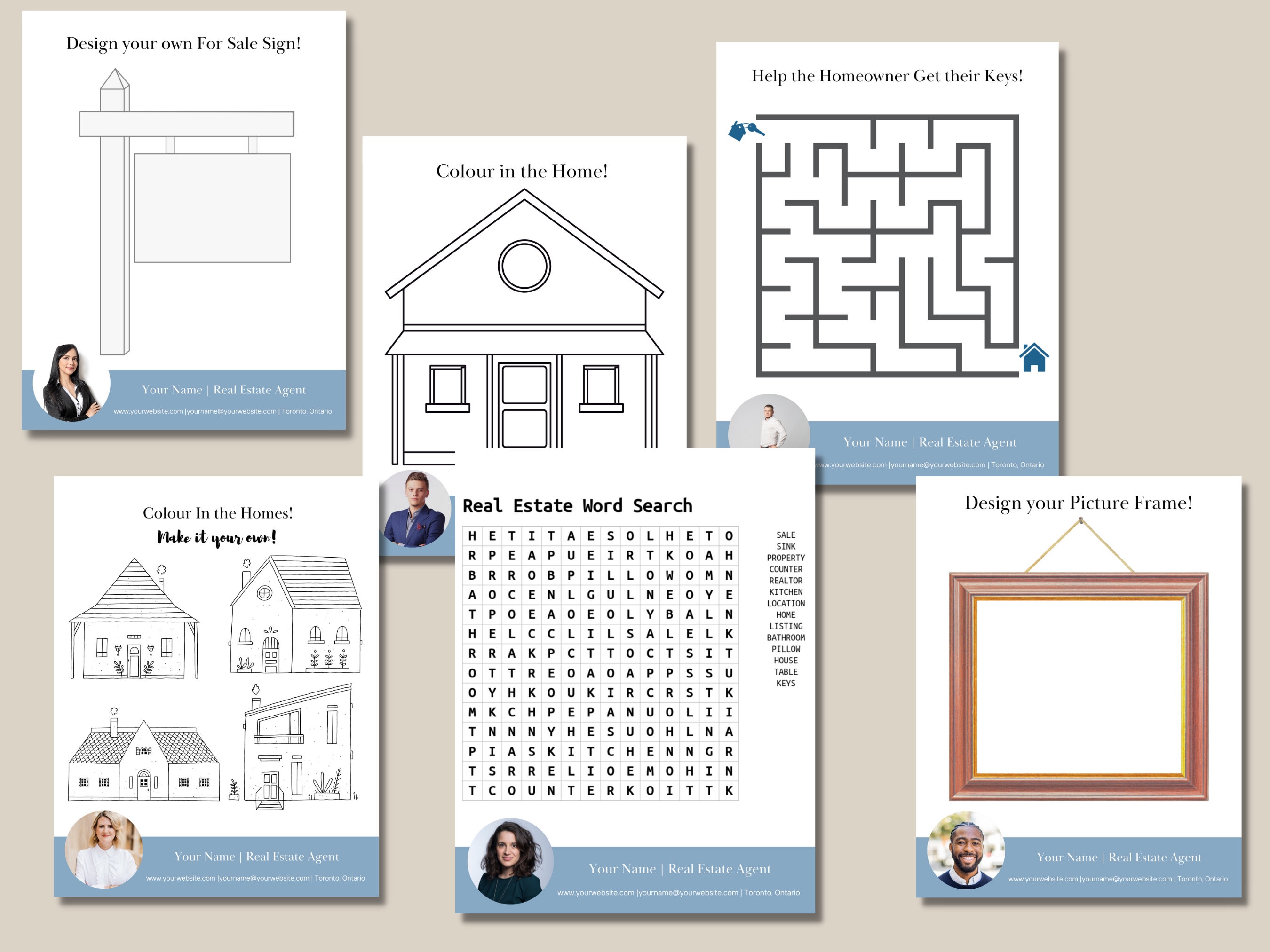 6 Open House Kids Activities for Real Estate Agents | Editable House ...