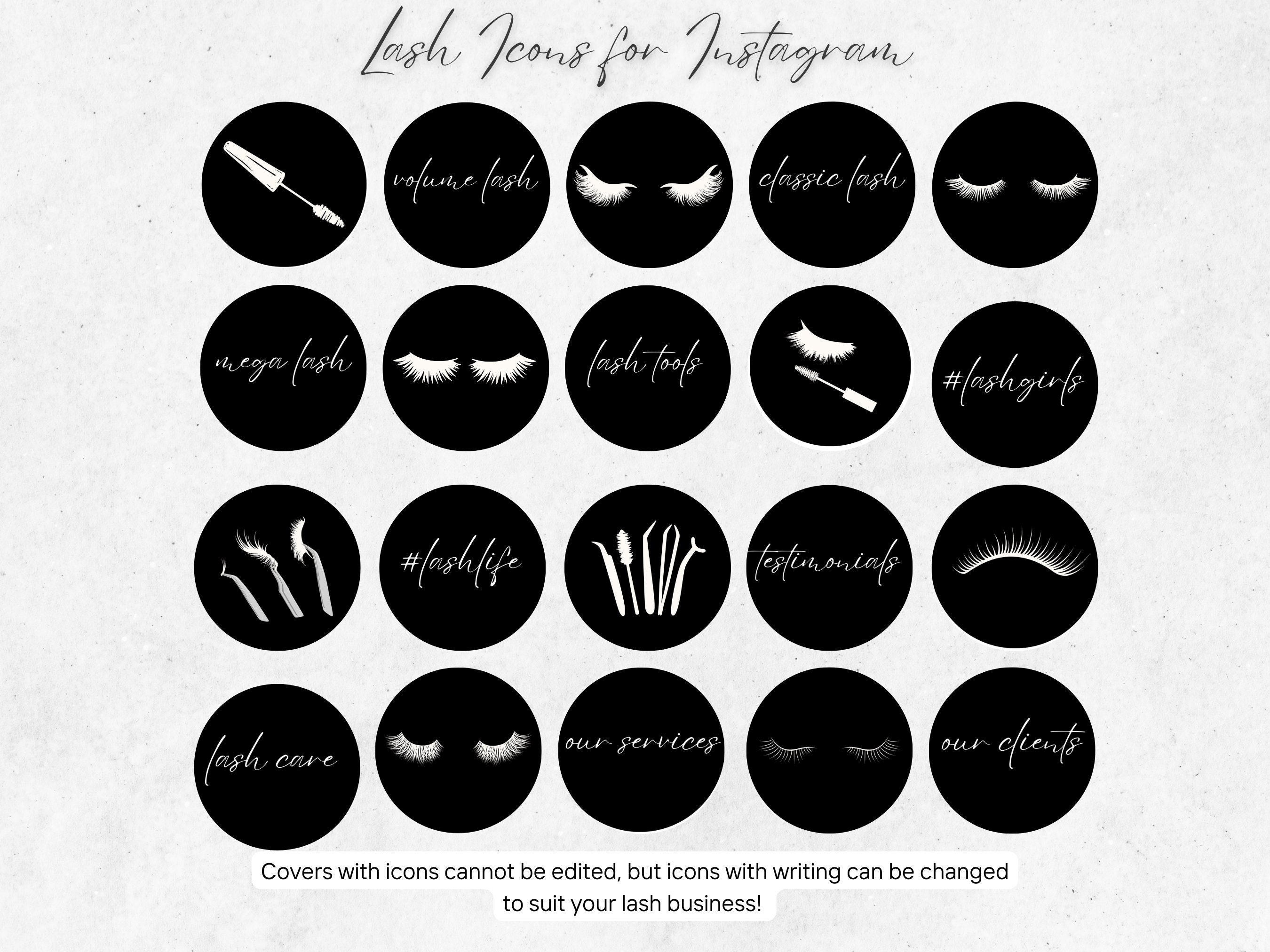 Lash Business Instagram Highlight Covers Lash Tech Icons Instagram ...
