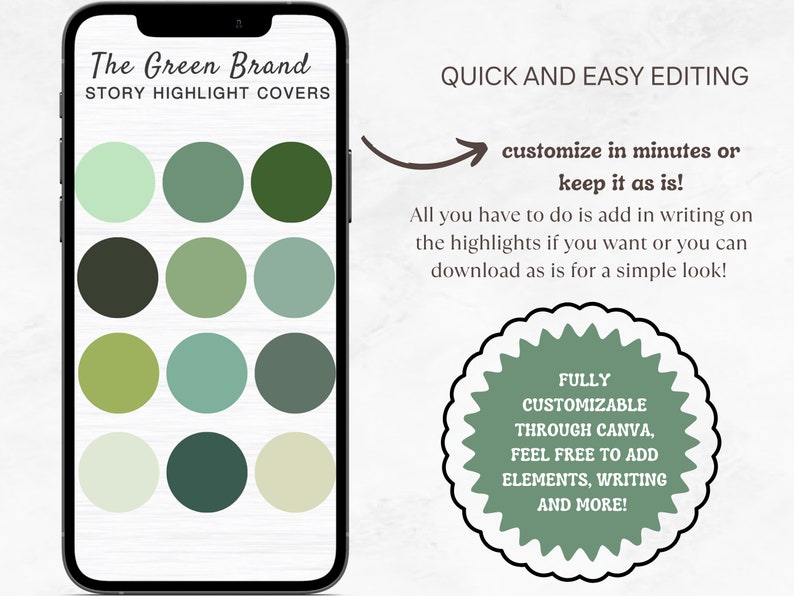 20 Instagram Highlight Covers Green Tones/shades | Instagram Story ...