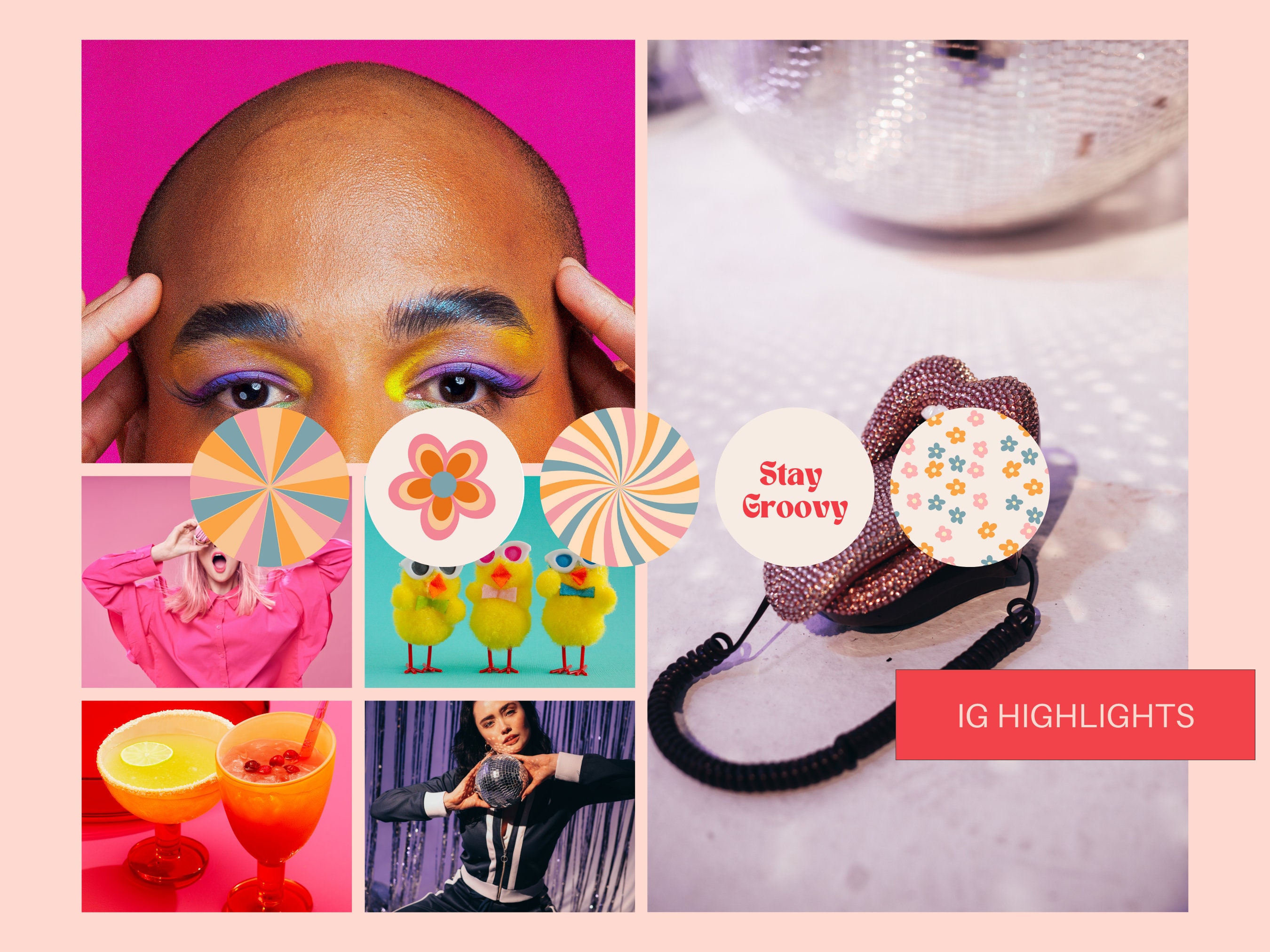 50 Instagram Highlight Covers Groovy Covers for Instagram - Etsy
