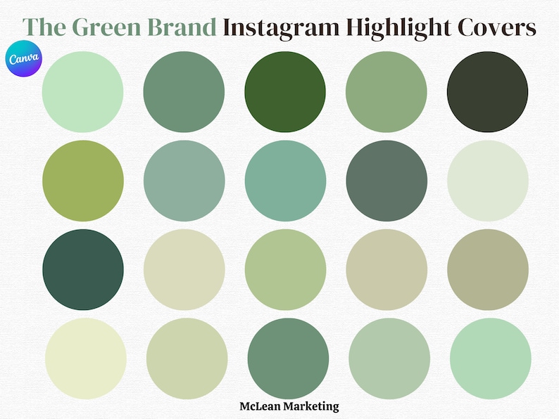 20 Instagram Highlight Covers Green Tones/shades | Instagram Story ...