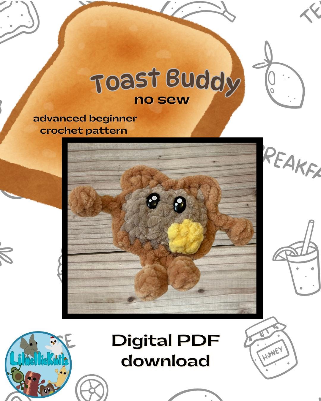 Toast Buddy Crochet Pattern - Etsy
