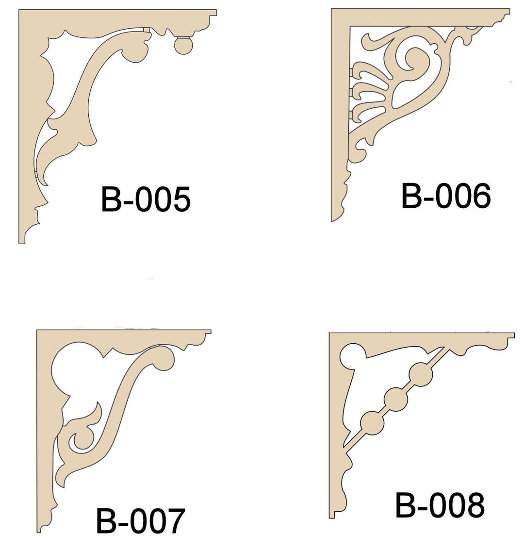 1:12 Scale Porch Brackets - Pack of 4 (set-2) - Etsy