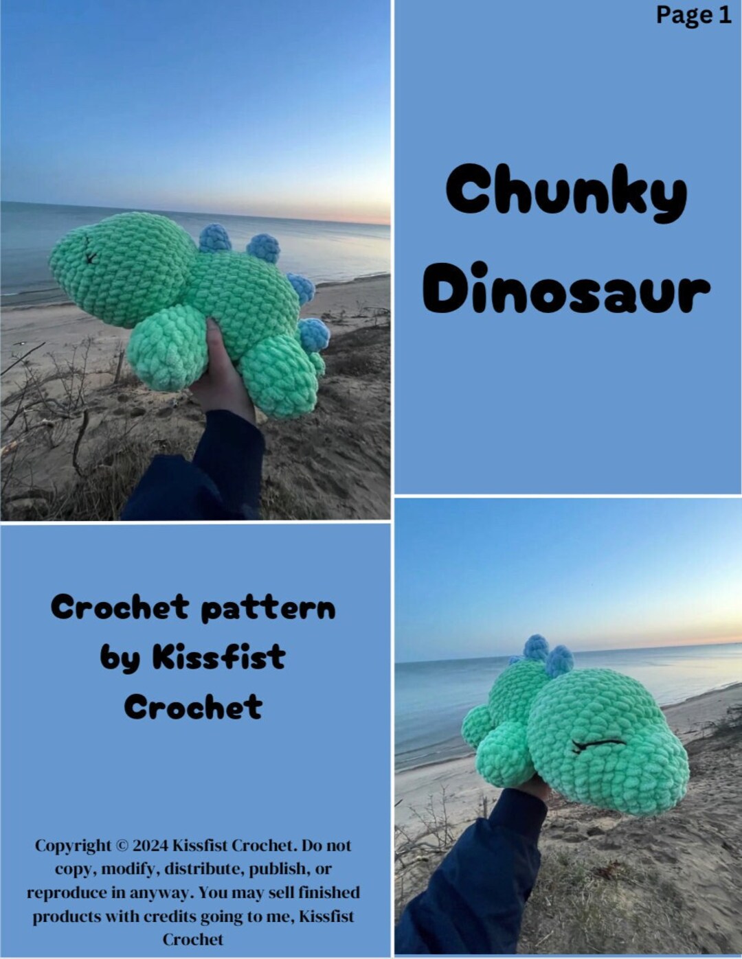 Chunky Dinosaur - Etsy