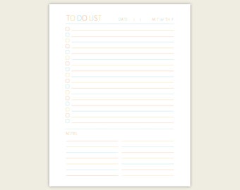 Clean Minimal to Do List Printable Download, Productivity and ...