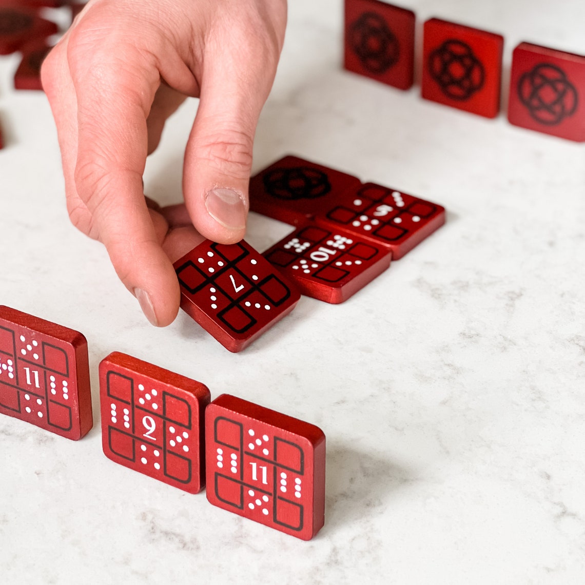 Quartile - A Wooden Strategy Board Game; Dominoes, Math, Educational ...