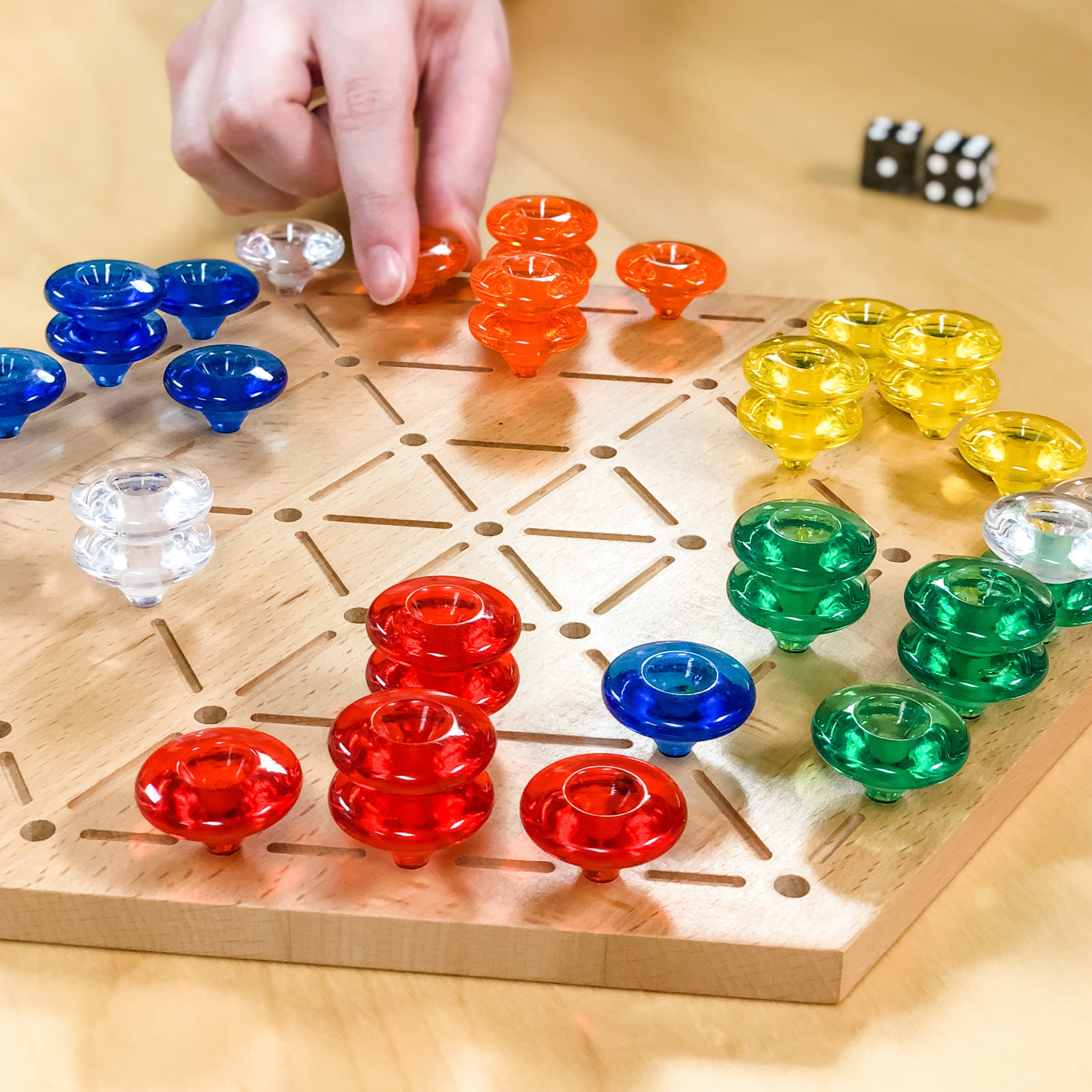 Zone to Zone - A Wooden Strategy Board Game; Dice, Math, Educational ...