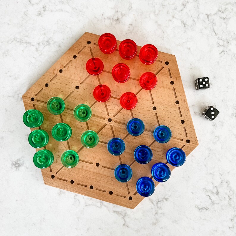 Zone to Zone - A Wooden Strategy Board Game; Dice, Math, Educational ...