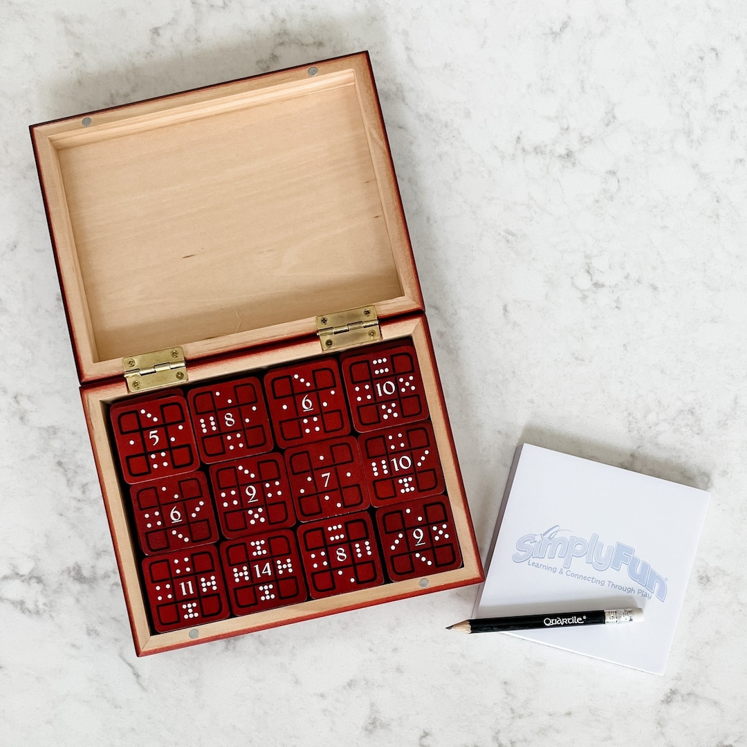 Quartile - A Wooden Strategy Board Game; Dominoes, Math, Educational ...