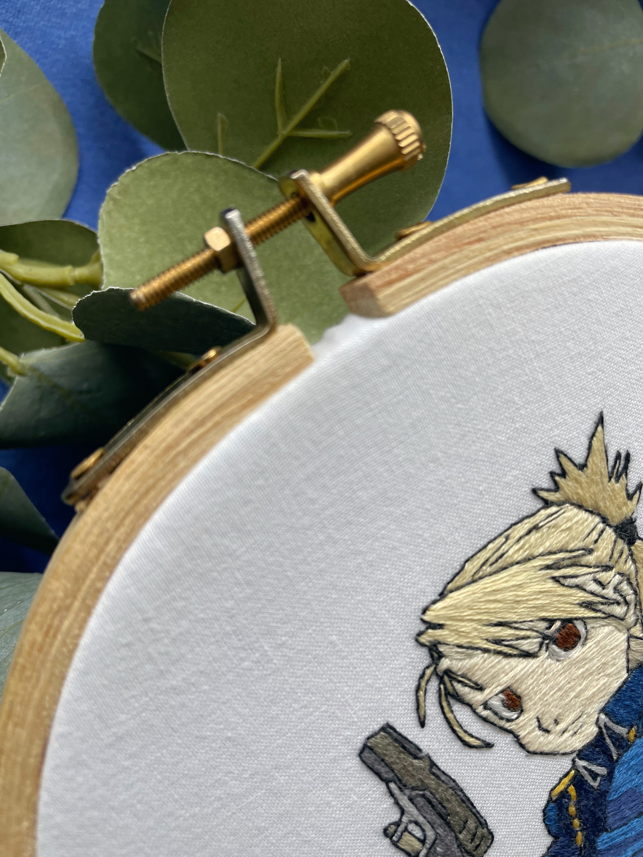 Anime Embroidery Art, Anime Girl Art, 9" Hoop, Anime Decor, Anime Wall ...