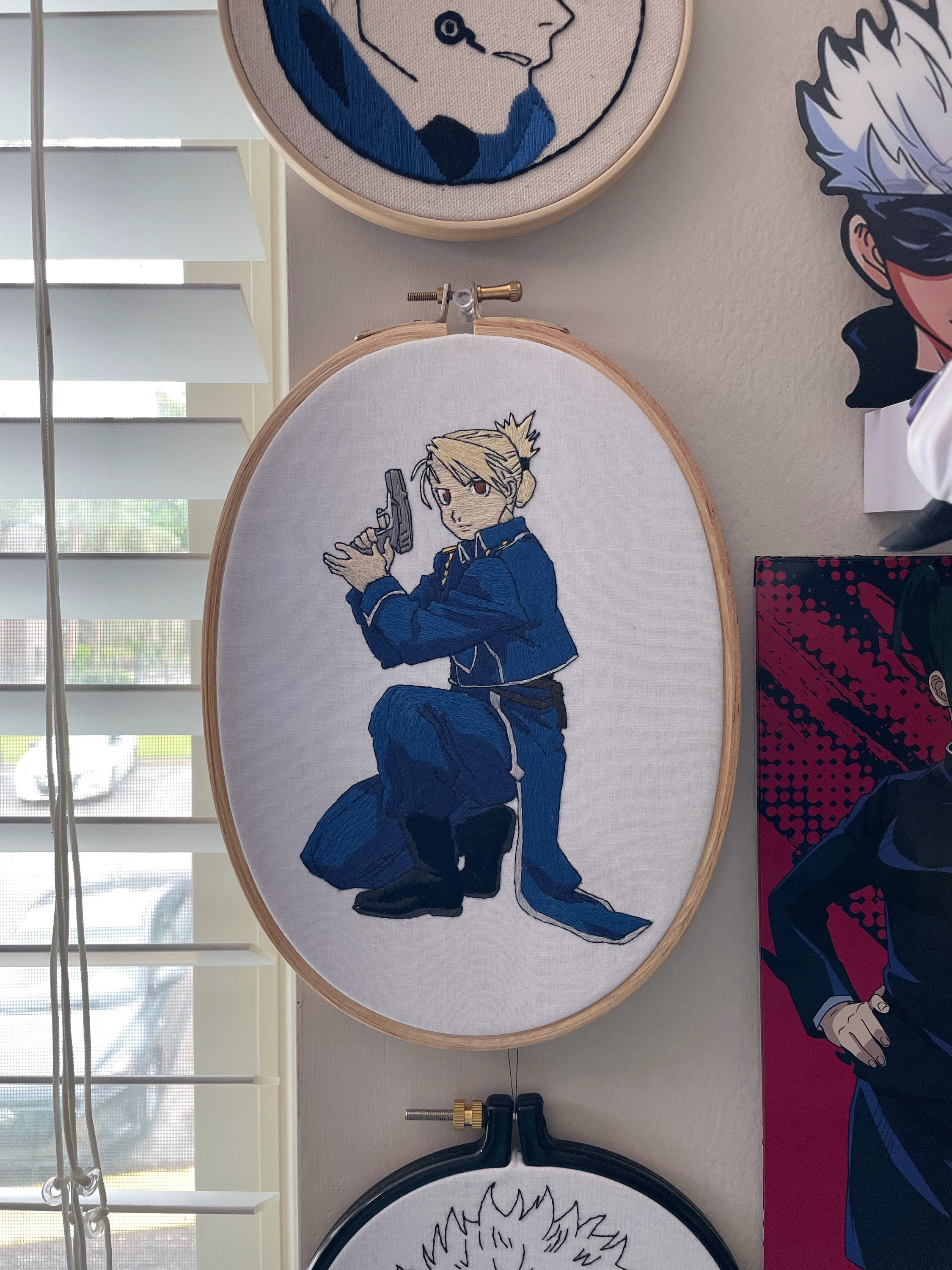 Anime Embroidery Art, Anime Girl Art, 9 Hoop, Anime Decor, Anime Wall ...