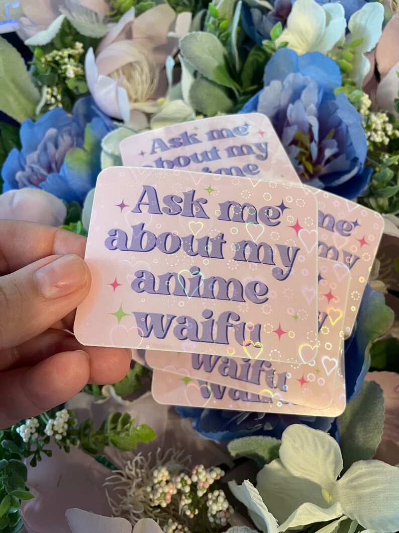 Anime Waifu, Anime Vinyl Sticker, Anime Sticker Small, Sticker Artwork ...