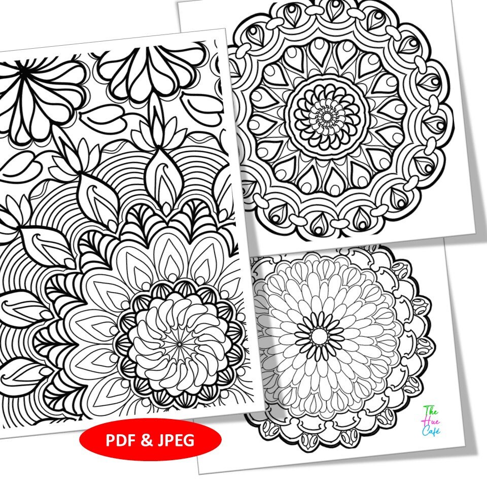 Fresh II Coloring Pages • Coloring Pages for Adults • Hand Drawn Set of ...