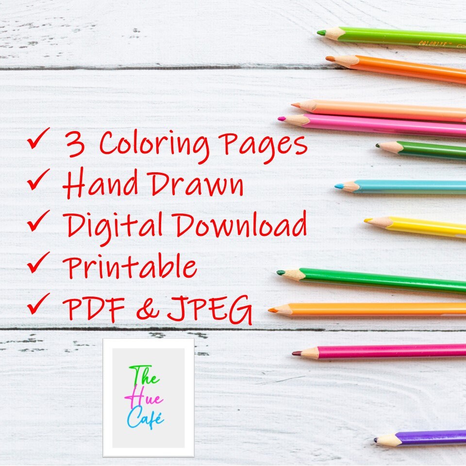 Fresh II Coloring Pages • Coloring Pages for Adults • Hand Drawn Set of ...