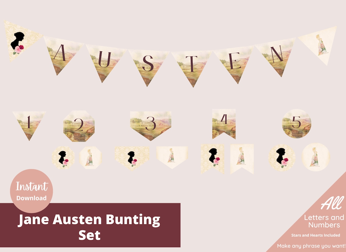Jane Austen Party Printable Bundle Jane Austen Party - Etsy