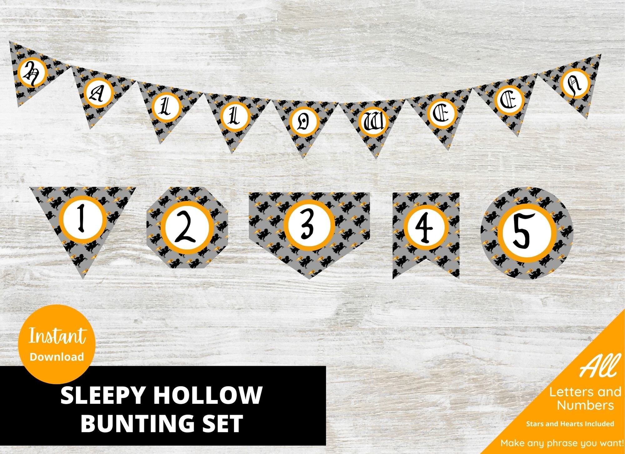 Sleepy Hollow Party Printable Bundle, Sleepy Hollow Printable Pack ...
