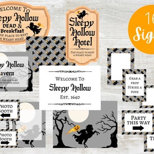 Sleepy Hollow Party Printable Bundle, Sleepy Hollow Printable Pack ...