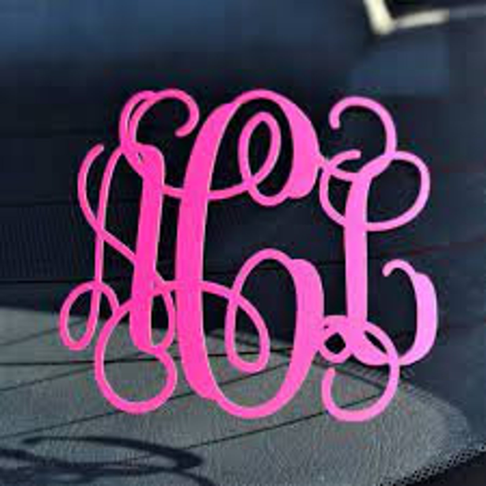 Monogram Decal Etsy