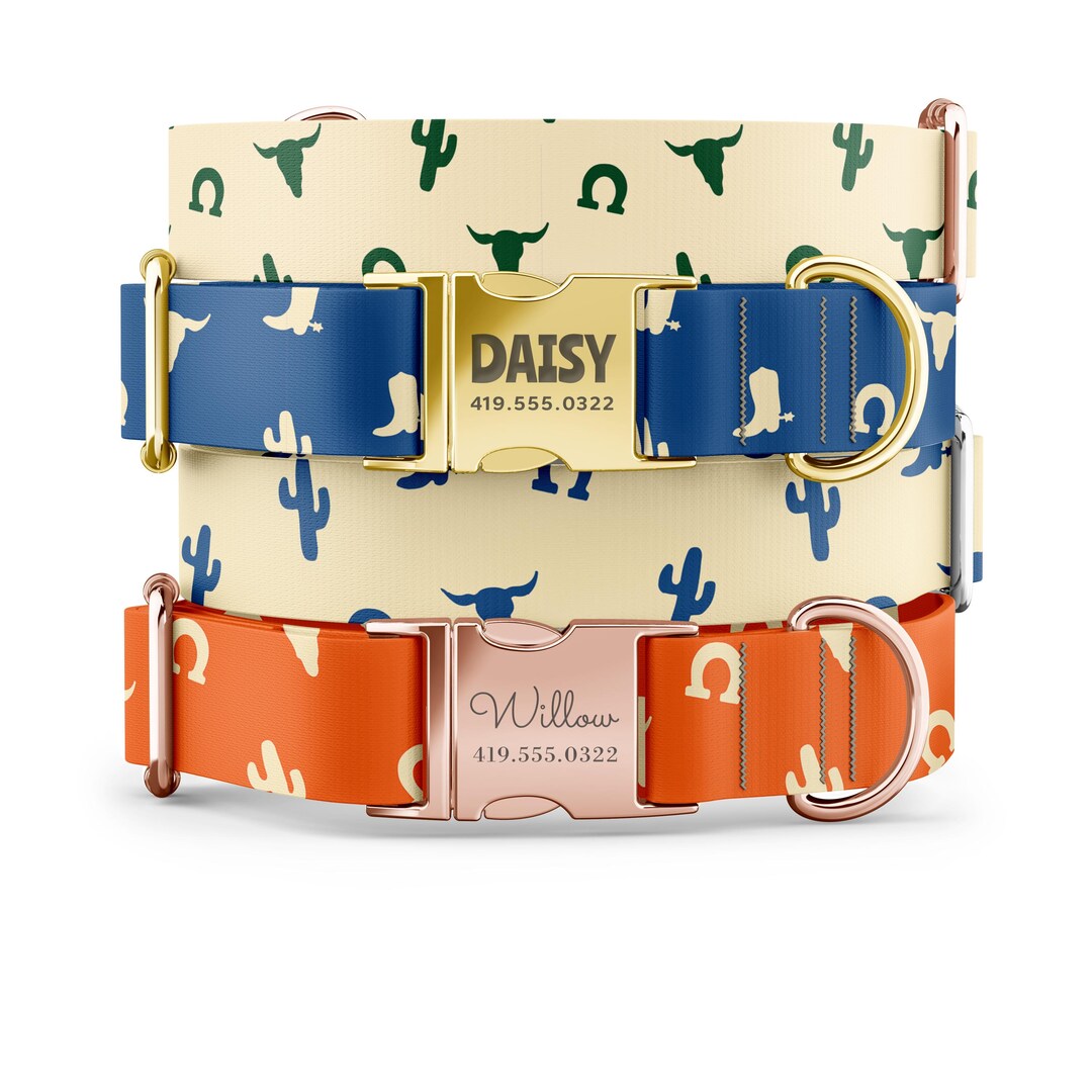 Cowboy Chic Dog Collar - Western Collar - Customized Pet Collar ...