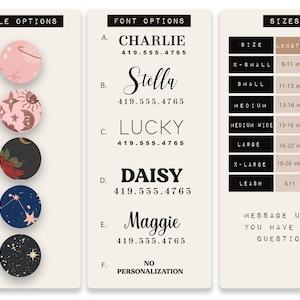 Witchy Magic Dog Collar Personalized, Custom Dog Collar With Name, Moon ...