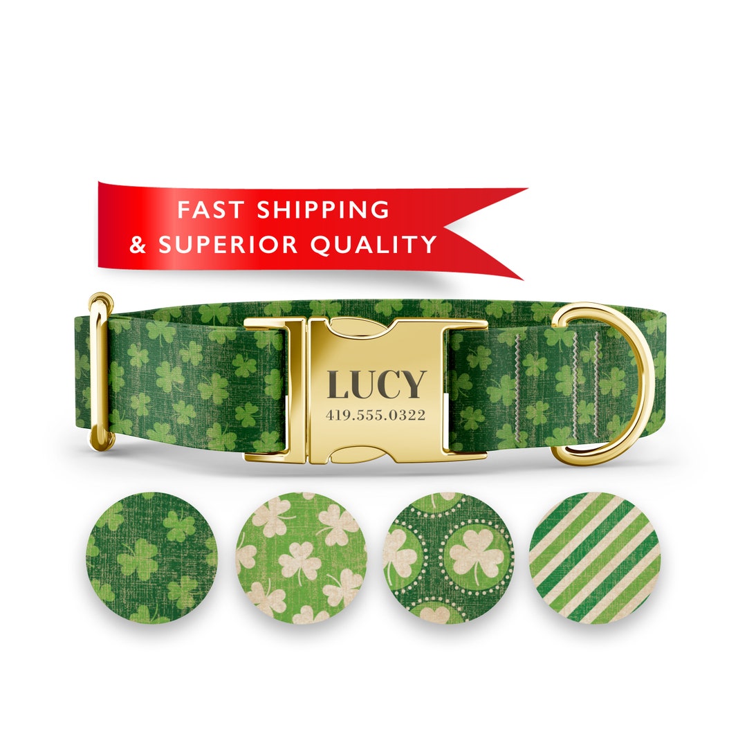St Patrick's Day Dog Collar, Shamrock Dog Collar, Leprechaun Collar ...