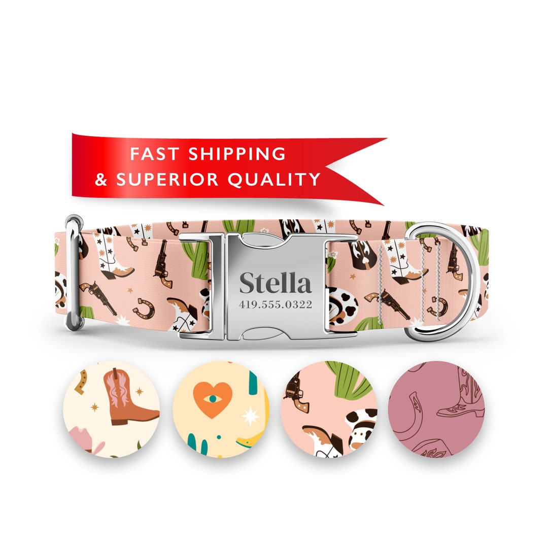Cowgirl Chic Dog Collar - Western Collar - Customized Pet Collar ...