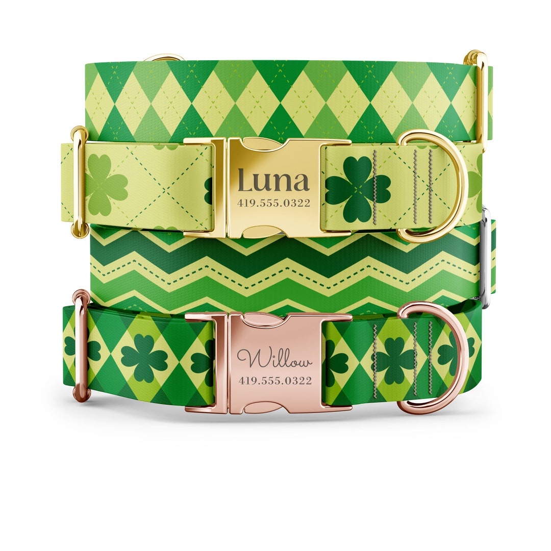 St Patrick's Day Dog Collar, Shamrock Dog Collar, Leprechaun Collar ...