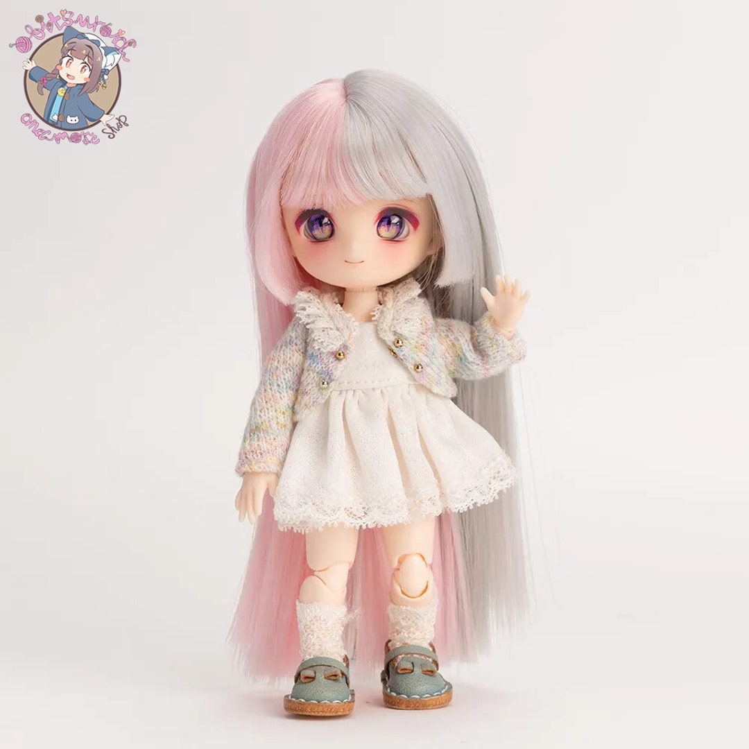OB11 YMY Nendoroid Doll 1/12 BJD Wig Long Straight Framed Bangs - Etsy