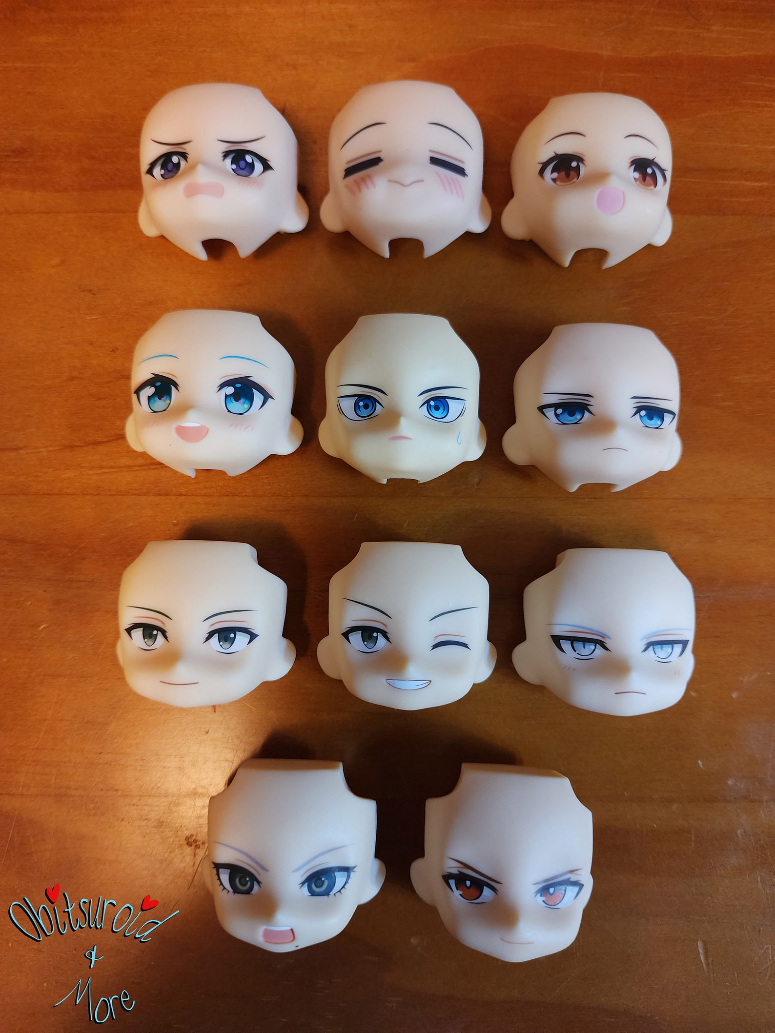 Pre-painted Face Plates for Nendoroid, YMY and Obitsu 11 Dolls Part 1 ...