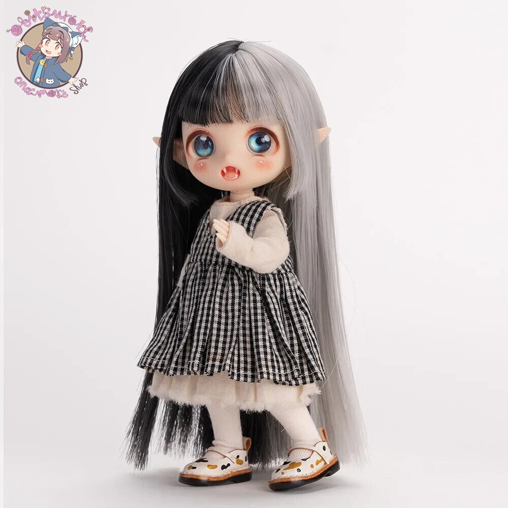 OB11 YMY Nendoroid Doll 1/12 BJD Wig Long Straight Framed Bangs - Etsy