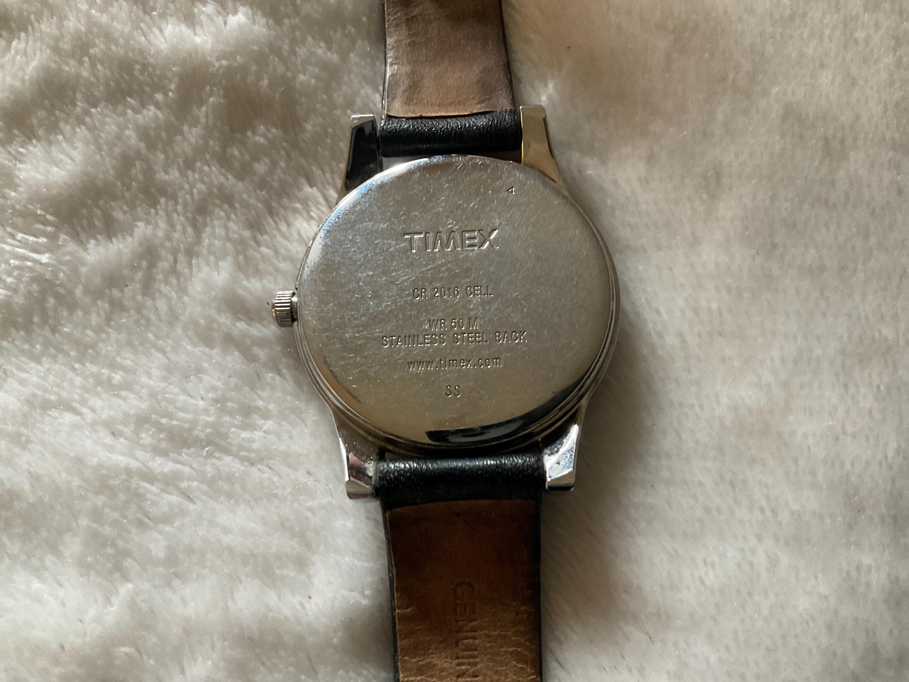Vintage Men’s Light up TIMEX INDIGLO Wr 50m Watch With 8” Black Leather ...