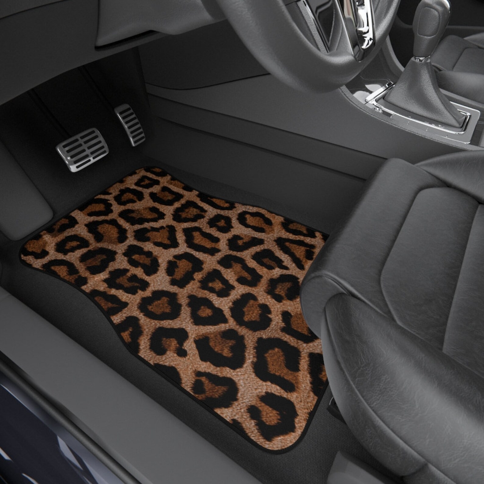 Leopard Print Car Mats set of 4 - Etsy