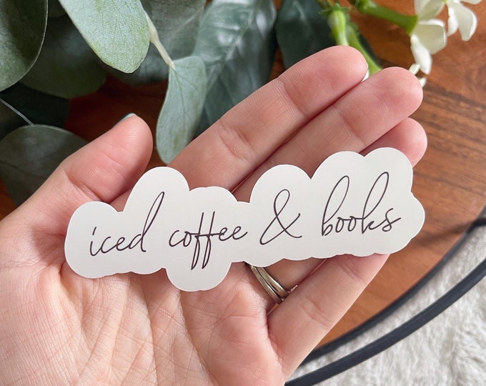 Iced Coffee and Books - Bookish Decal - Tea and Books - Bookish ...