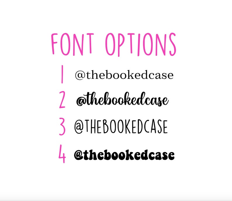 Custom Instagram Handle Sticker Bookish Decal Bookish - Etsy