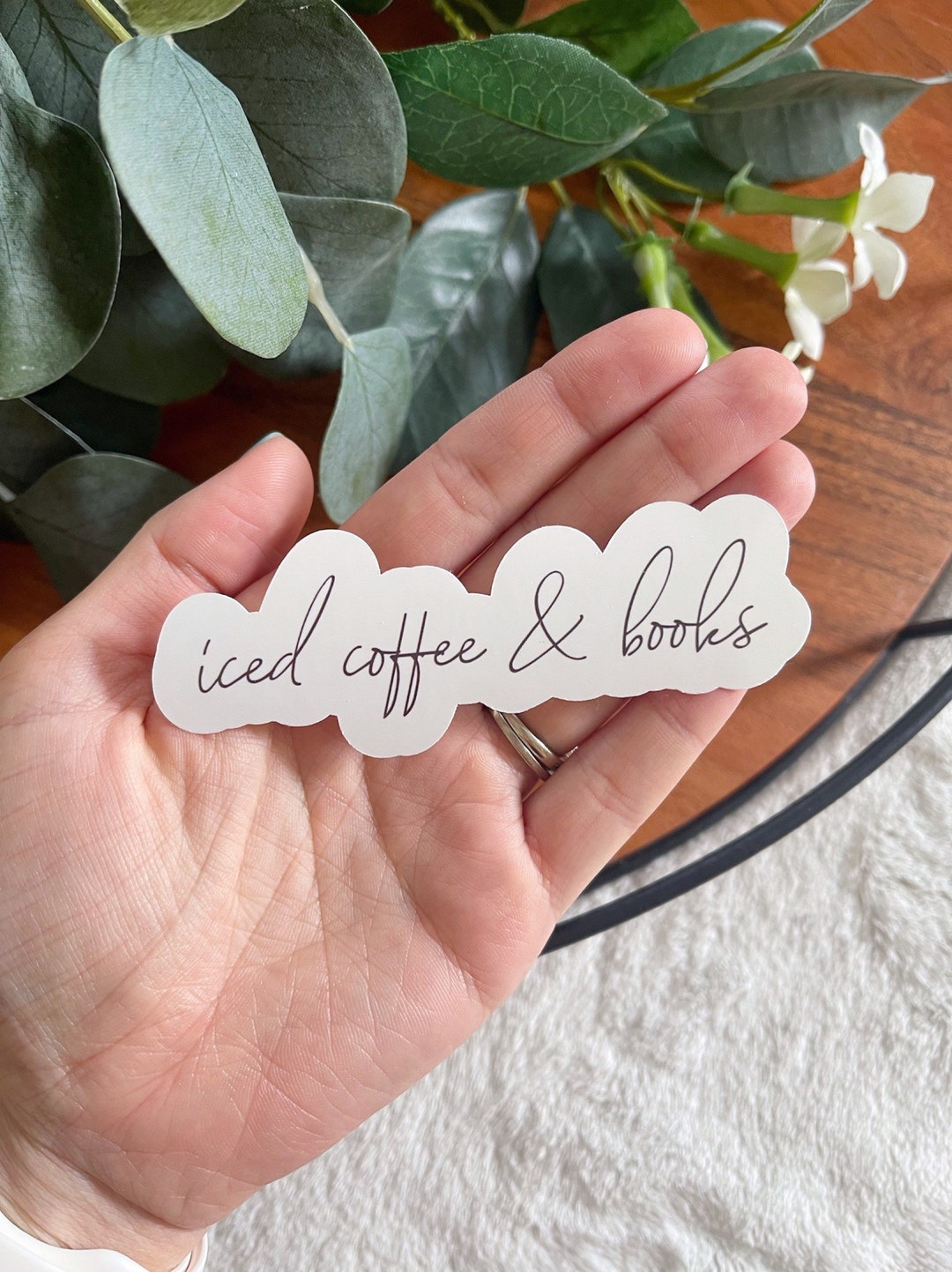 Iced Coffee and Books Bookish Decal Tea and Books Bookish Stickers ...
